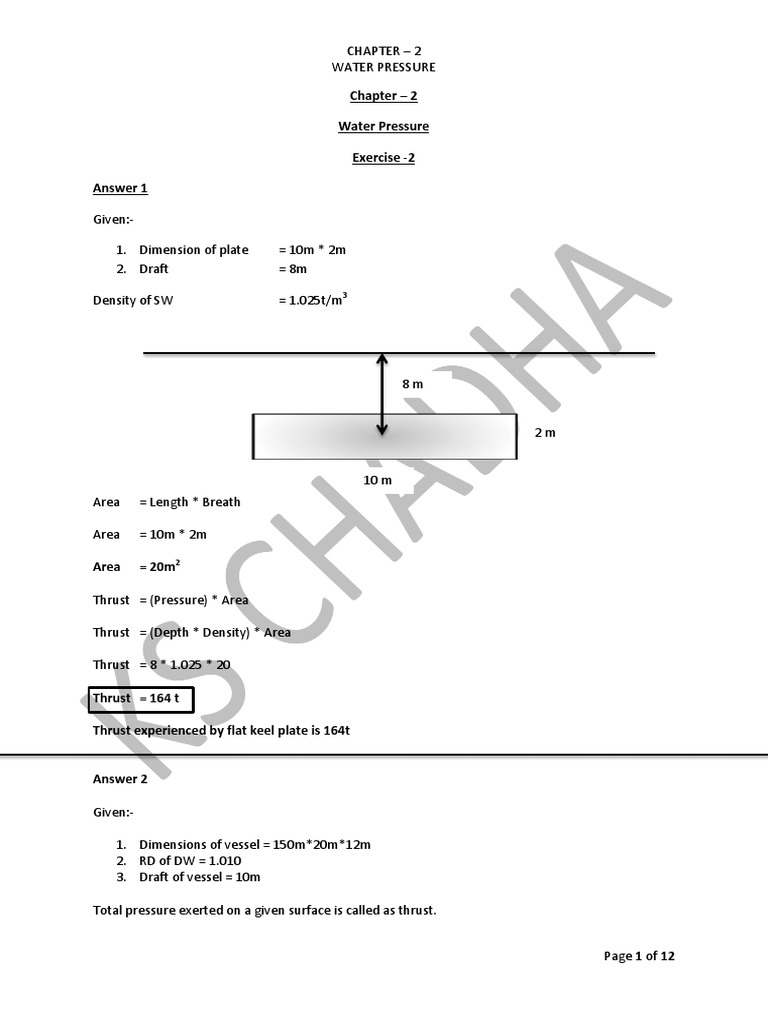 Chapter 2 (Water Pressure) | PDF | Triangle | Geometric Objects