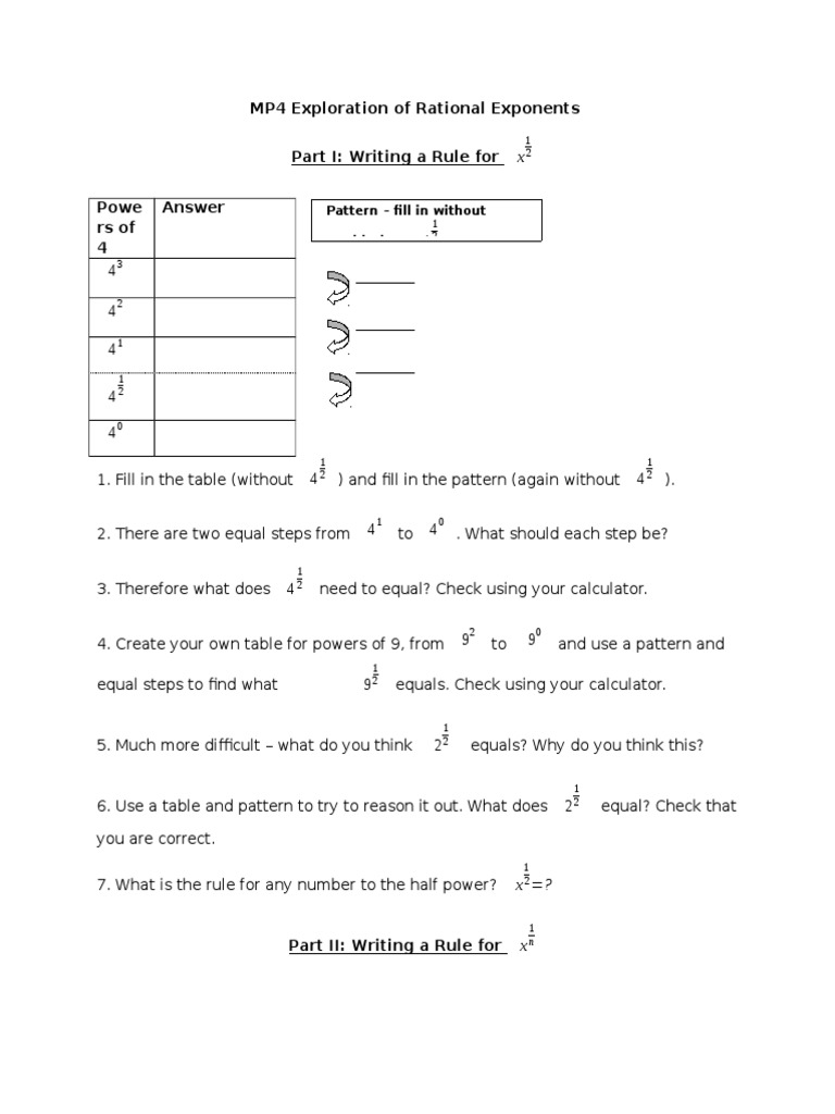 Rational Exponents | PDF