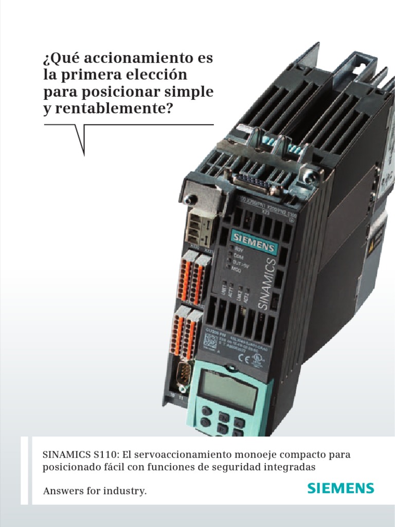 Folleto Siemens Sinamics s110 | PDF | Automatización | Informática y ...