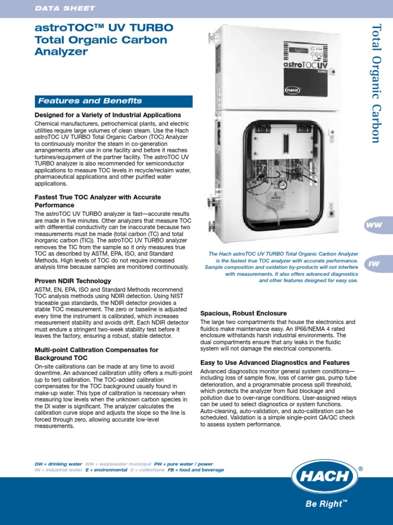 AstroUV Turbo - HACH New Product | PDF | Total Organic Carbon | Chemistry