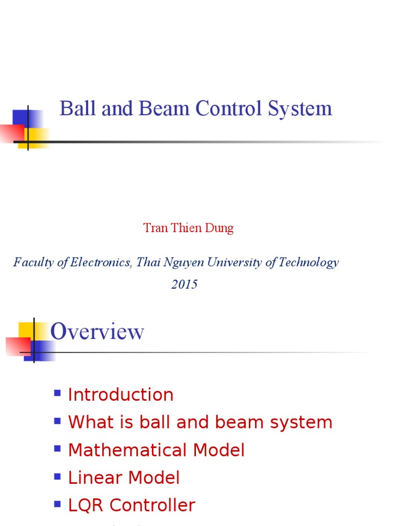 Ball and Beam Control System Overview | PDF | Control Theory | Cybernetics