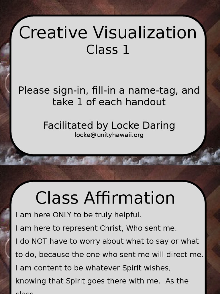 Creative Visualization | PDF | Happiness | Peace