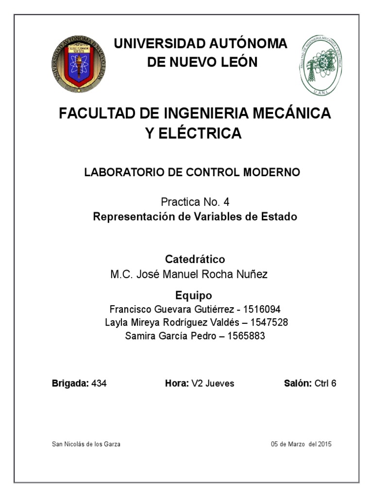 Practica No.4 Control | PDF | Matlab | Áreas de informática
