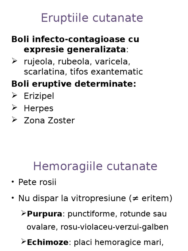 Eruptii Cutanate | PDF | Animal Viral Diseases | Viral Diseases