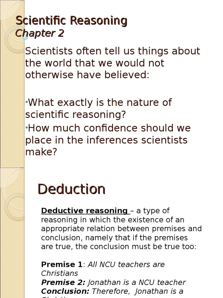 scientific reasoning.ppt | Inductive Reasoning | Reason