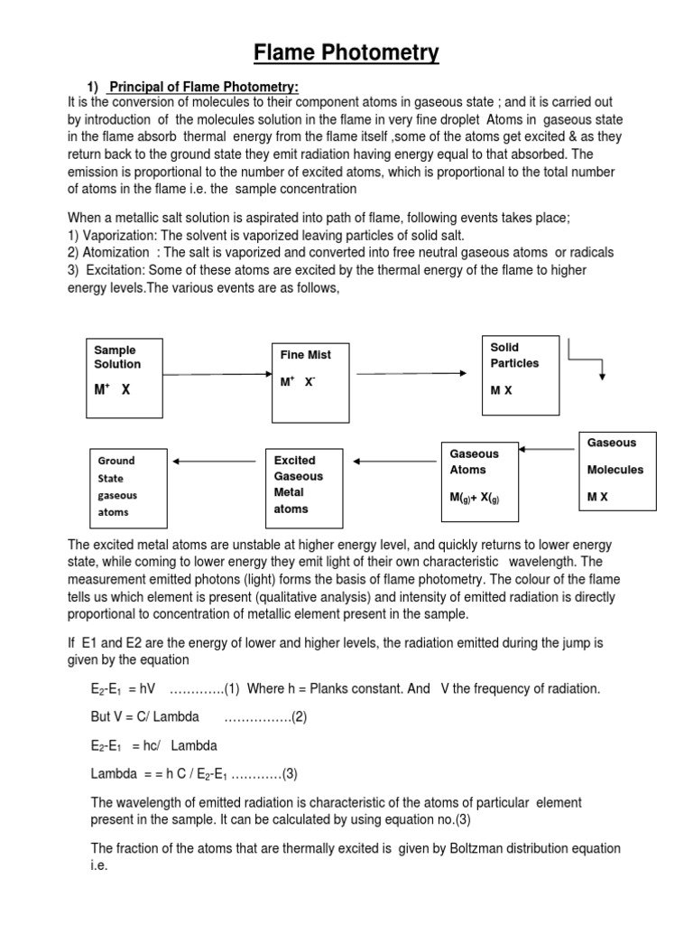 Flame Photometry | PDF | Emission Spectrum | Atoms