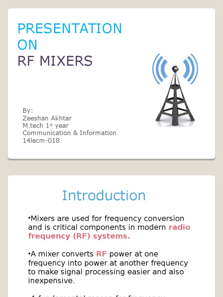Presentation On RF Mixers | PDF | Field Effect Transistor | Signal ...