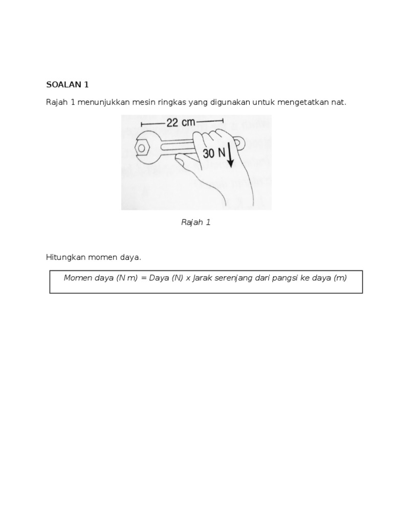 Soalan Momen Daya | PDF | Metode & Bahan Ajar