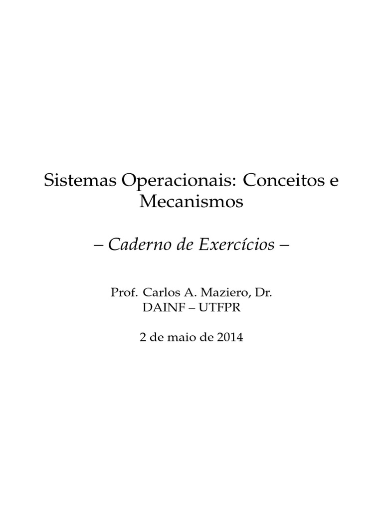 So Exercicios A5 | PDF | Thread (informática) | Sistema operacional
