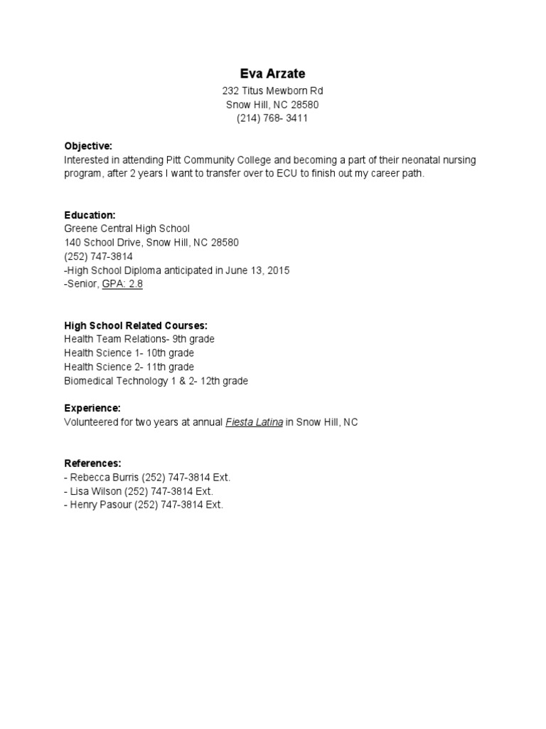 Resume Eva | PDF