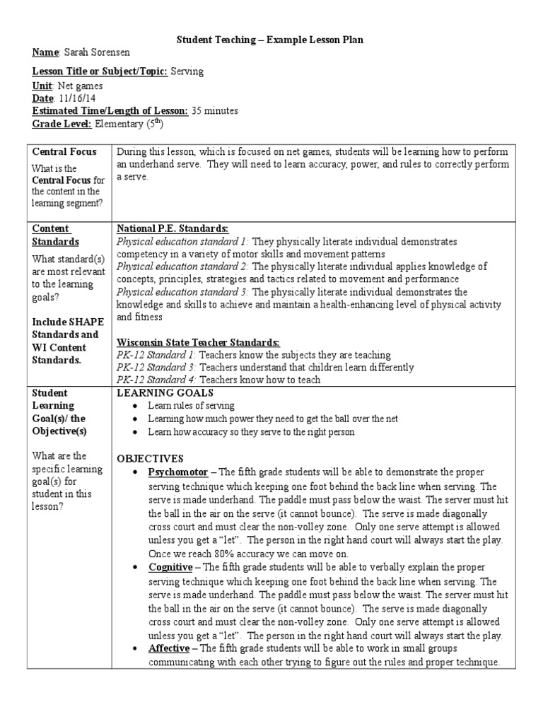 Pickleball Lesson 4 | PDF | Physical Education | Educational Psychology