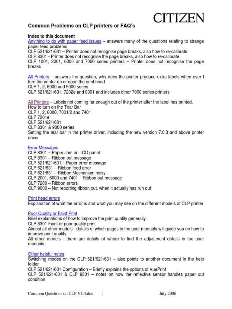 Common Problems On CLP Printers or FAQs | PDF | Printer (Computing) | Network Interface Controller