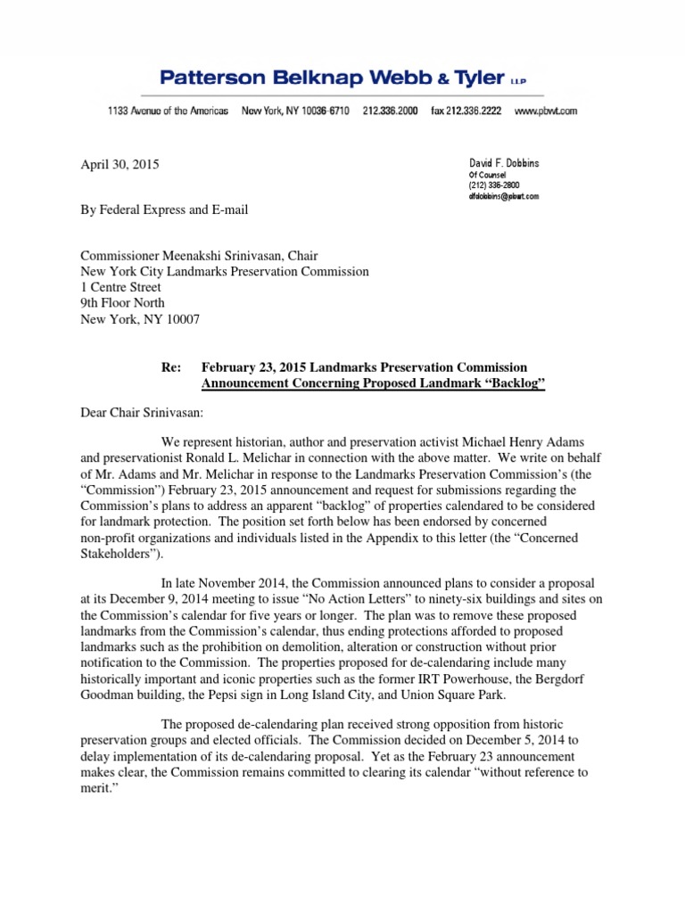 PBWT To LPC 2015.04.30 | PDF | Rational Basis Review | Rulemaking