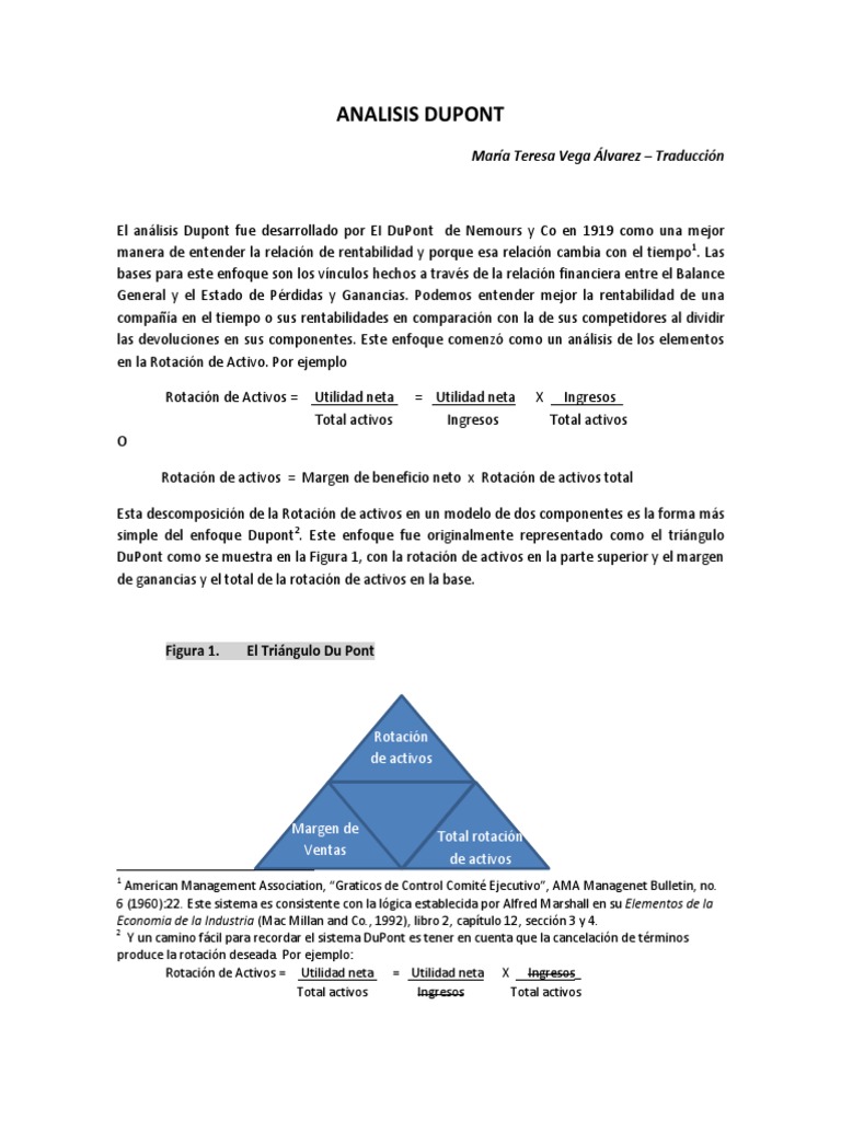 Analisis Dupont | PDF | Rentabilidad sobre recursos propios | Apalancamiento (Finanzas)