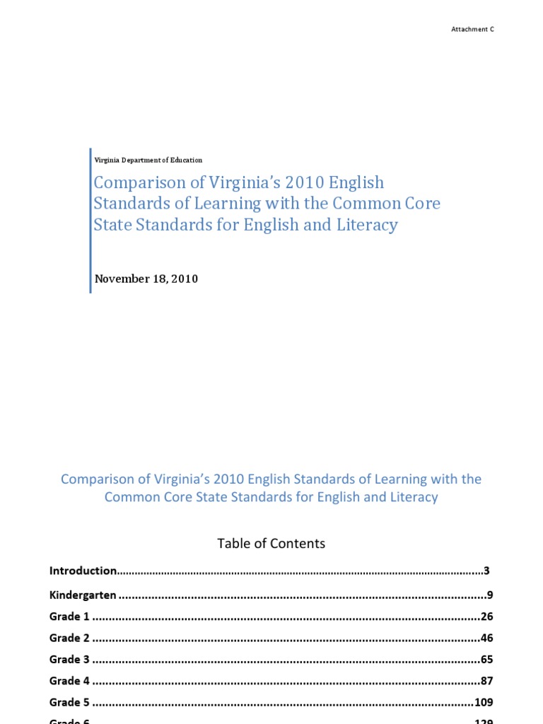 Sol Ccss Comparison English | PDF | Reading Comprehension | Syllable