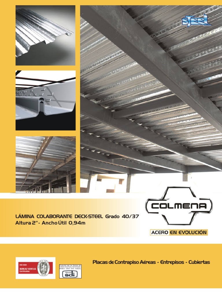 Lamina Colaborante Deck Steel | PDF | Acero estructural | Hormigón