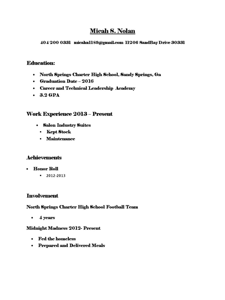 Micah S. Nolan's Resume and Skills | PDF