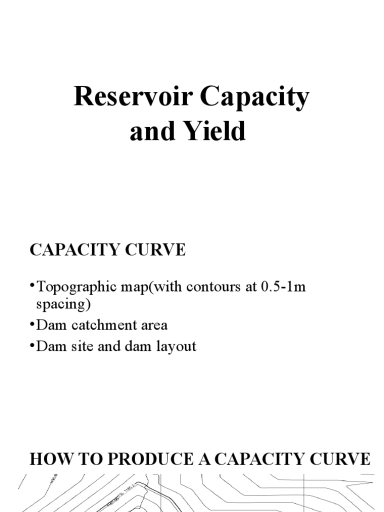 Reservoir Capacity and Yield Analysis | PDF | Erosion | Reservoir