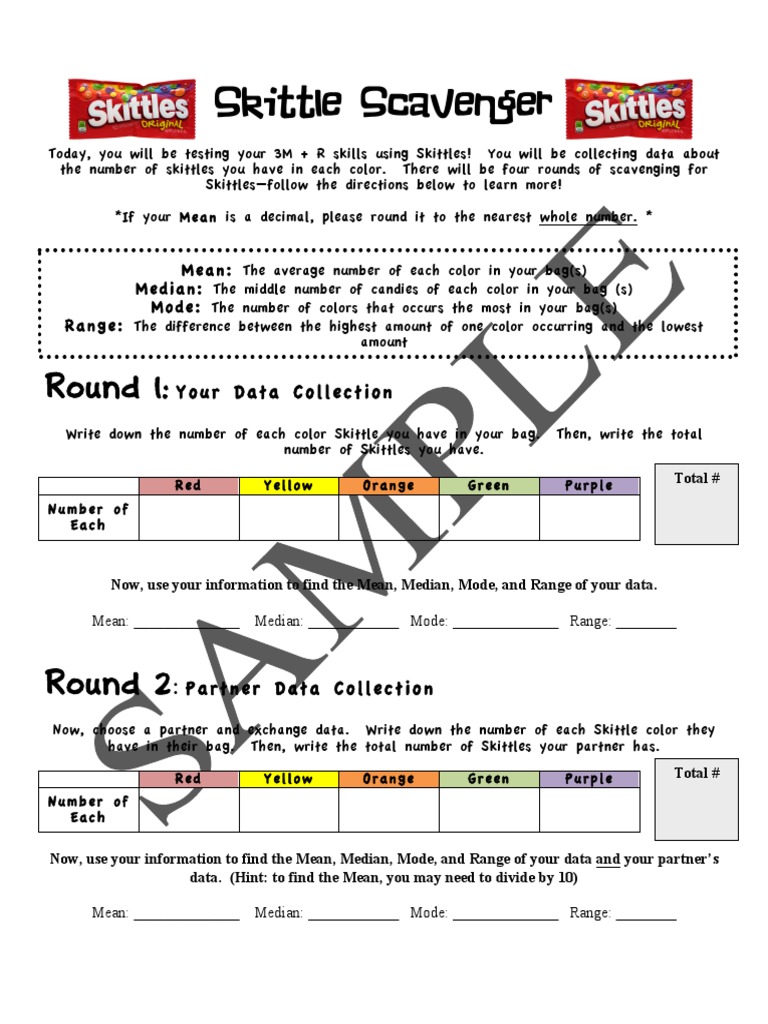 Skittles | PDF | Mode (Statistics) | Data