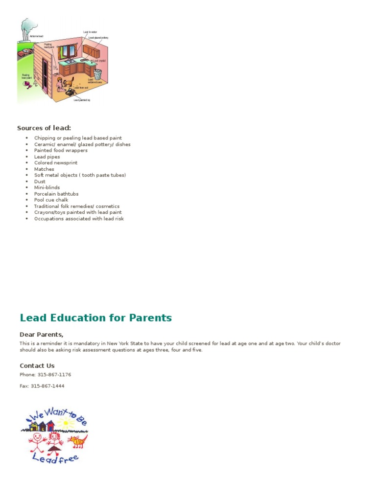 Lead Poisoning Prevention Guide for Parents | PDF | Cooking, Food ...