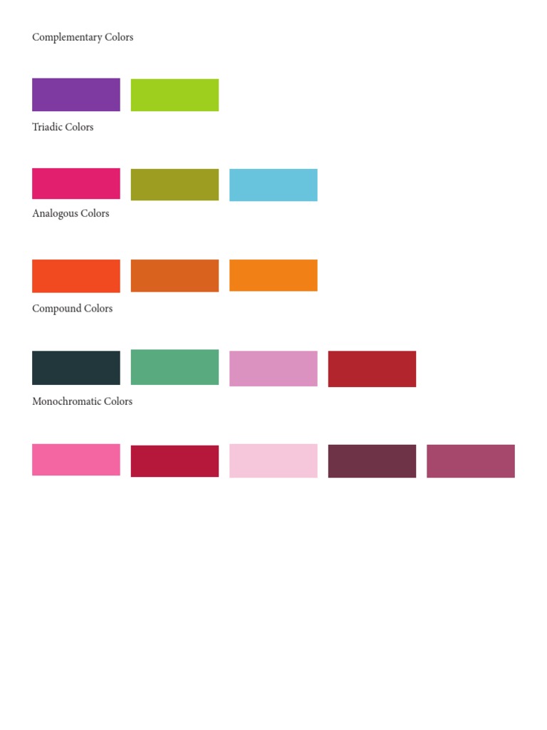 Color Theory: Types of Color Schemes | PDF