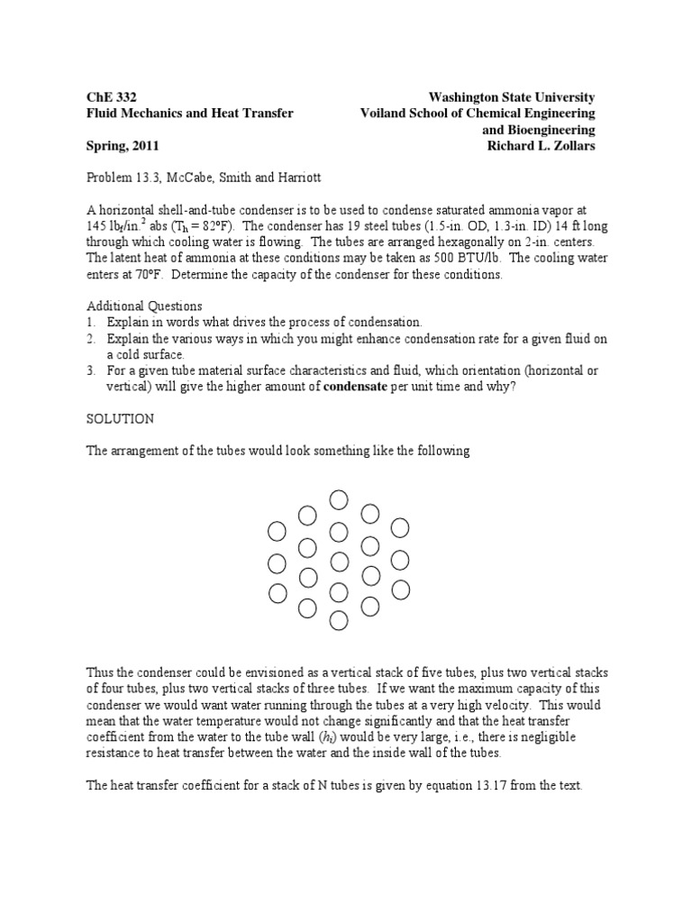 Heat Transfer Example | PDF | Heat Exchanger | Heat Transfer
