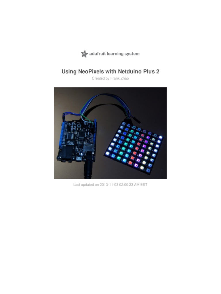 Using Neopixels With Netduino Pdf C Sharp Programming Language C Programming Language