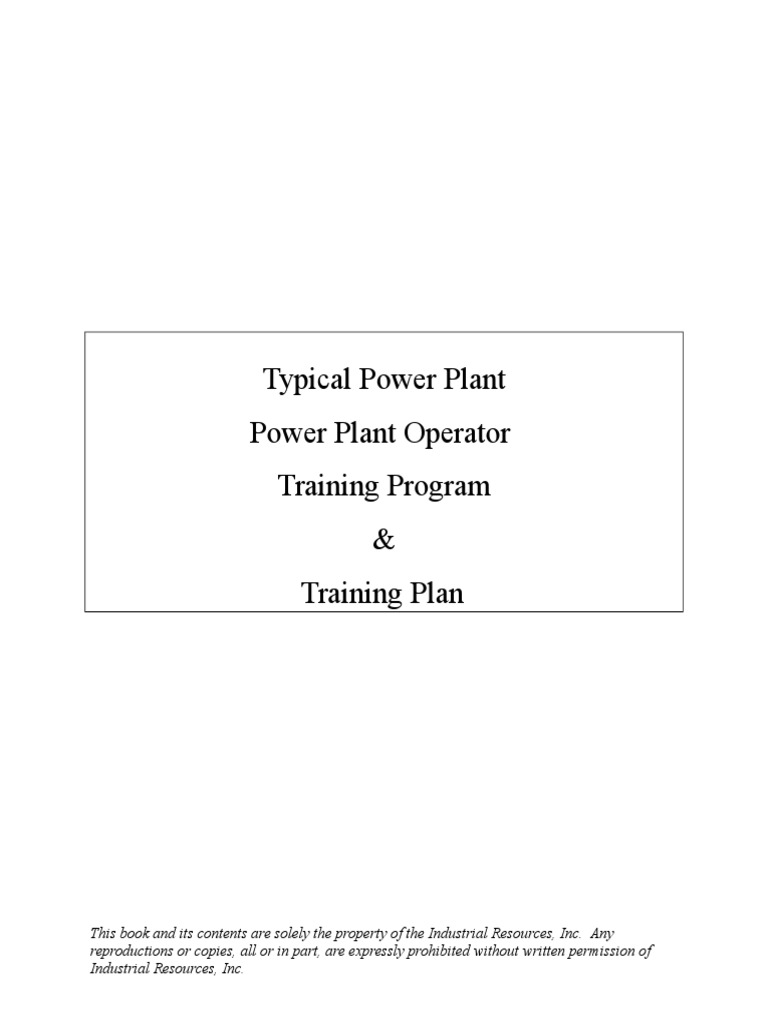 Typical Training Plan Sample | PDF | Test (Assessment) | Pump