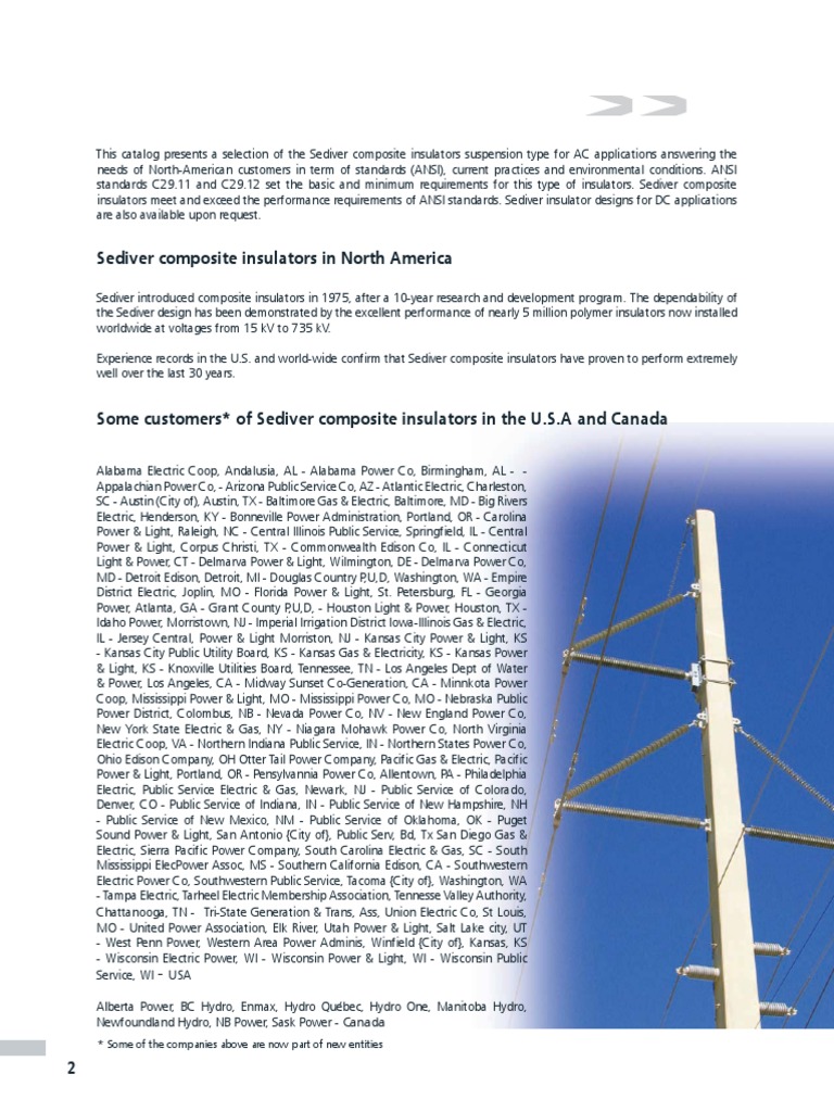 Sediver SCR Suspension | PDF | Insulator (Electricity) | Composite Material