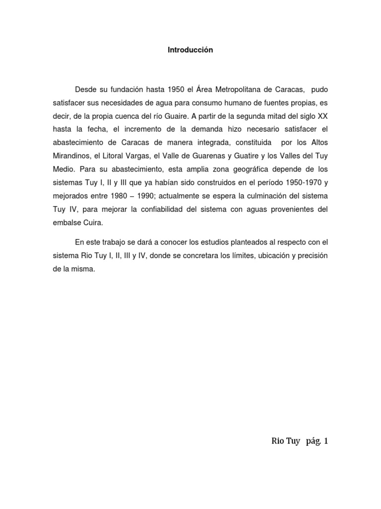 Rio Tuy | PDF | Río | Represa