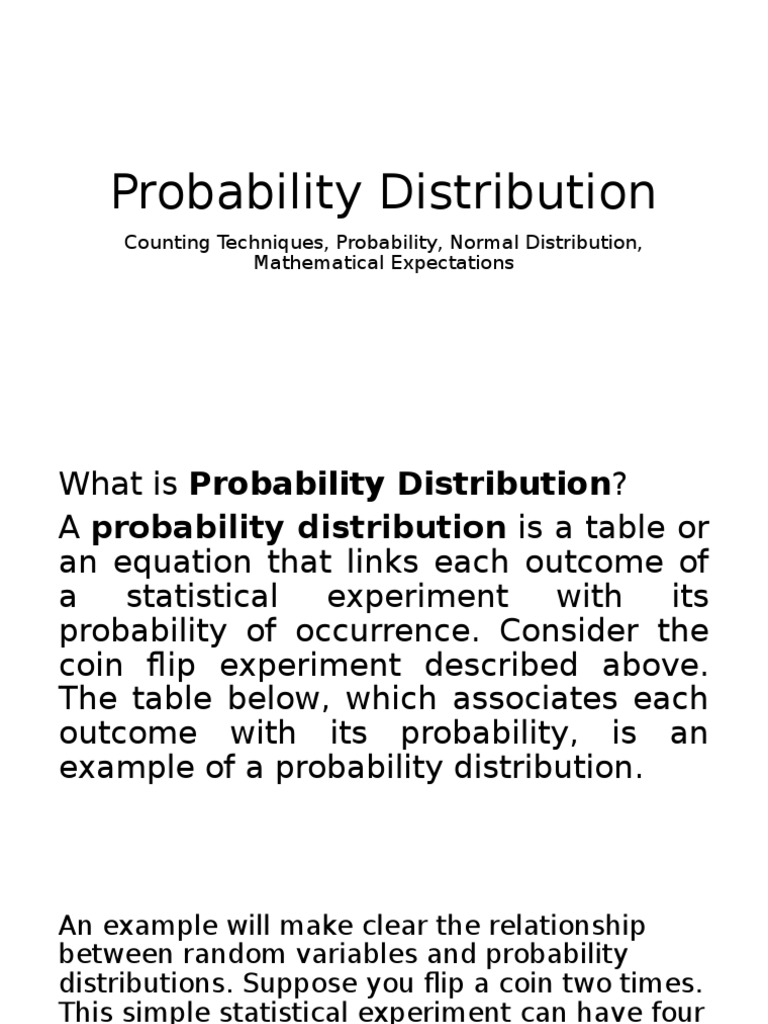 Probability Distribution (Report) | PDF | Probability Distribution ...