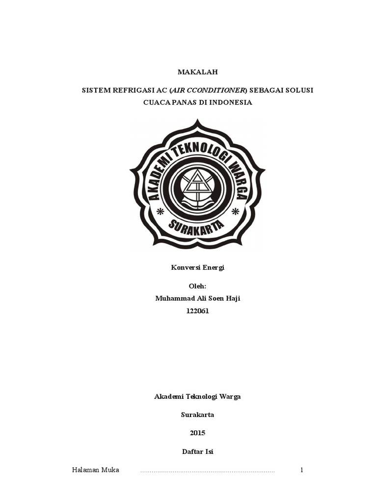 Makalah Sistem Refrigasi | PDF