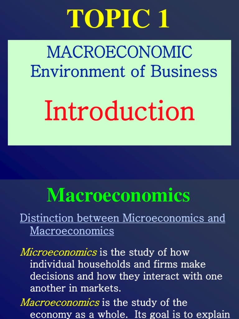 IILM - Macroeconomics-Environment of Business | PDF