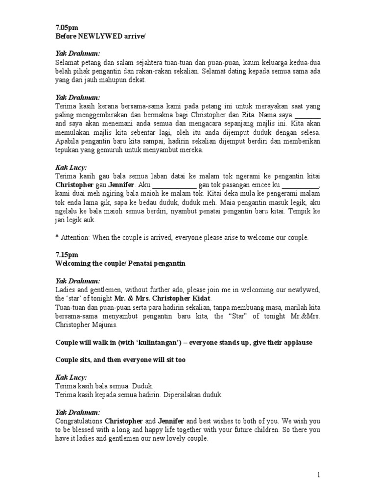 Sample Emcee Script For Church Services