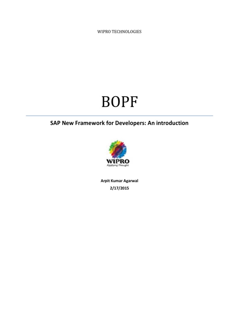BOPF New Framework For Developers | PDF | Representational State Transfer | Object (Computer ...