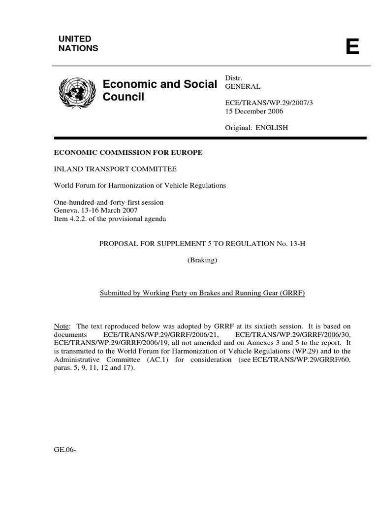 Ece 13H | PDF | Brake | Vehicles