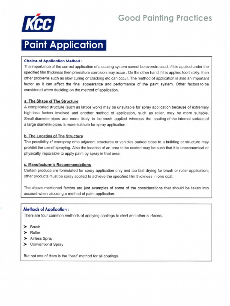Method Statement-Kcc | Paint | Corrosion