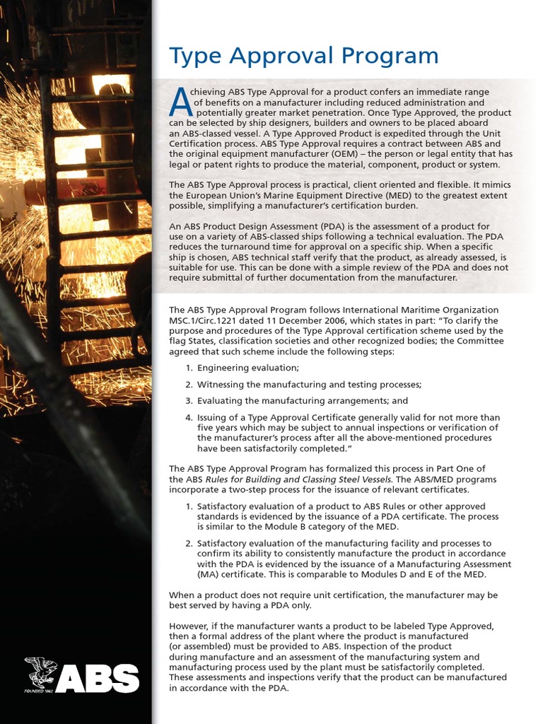 Type Approval Program | Download Free PDF | Certification | Educational ...