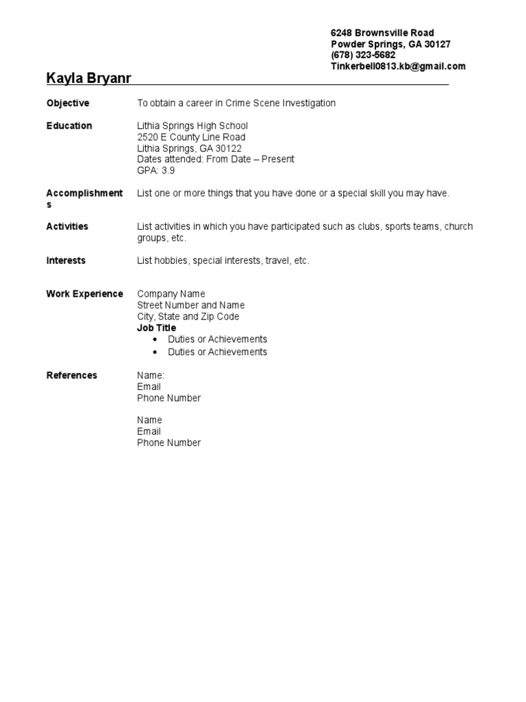 Resume Template | PDF