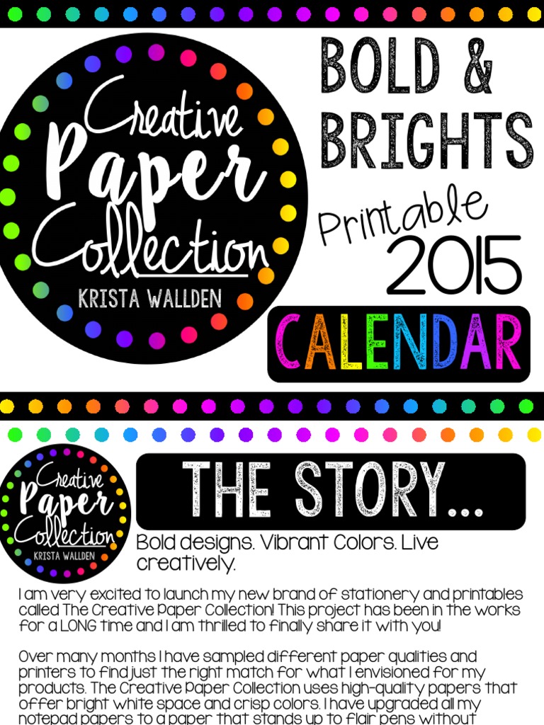 Bold & Brights: Printable | PDF | Business