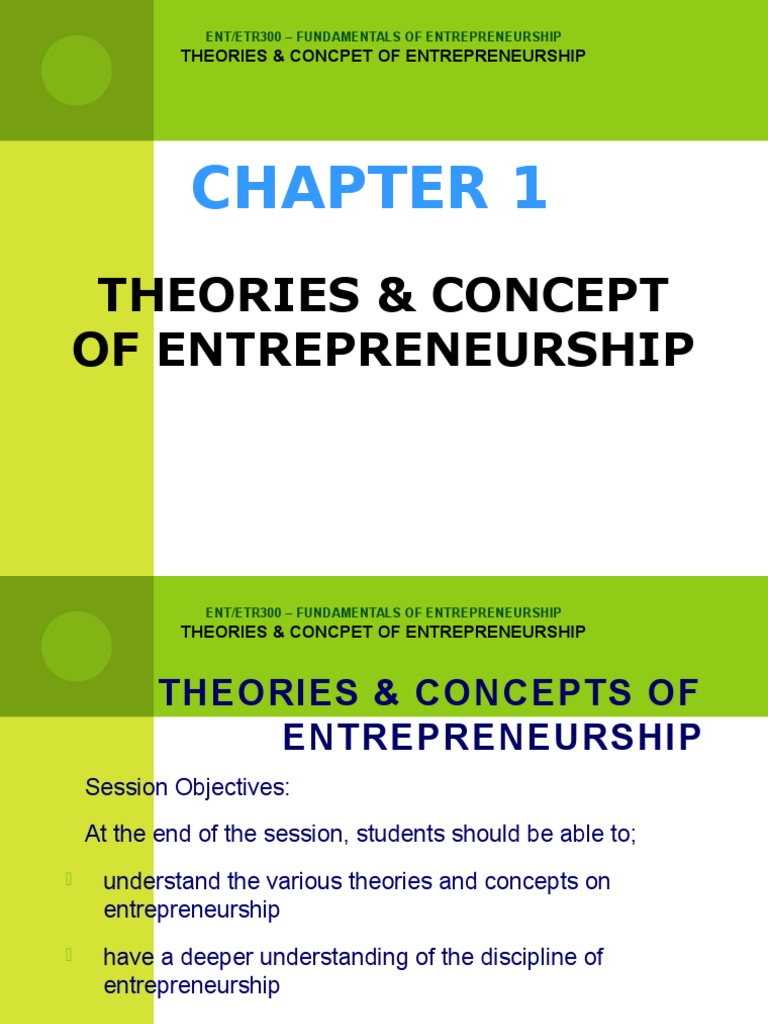 ENT300 Chapter 1 | PDF | Entrepreneurship | Economies