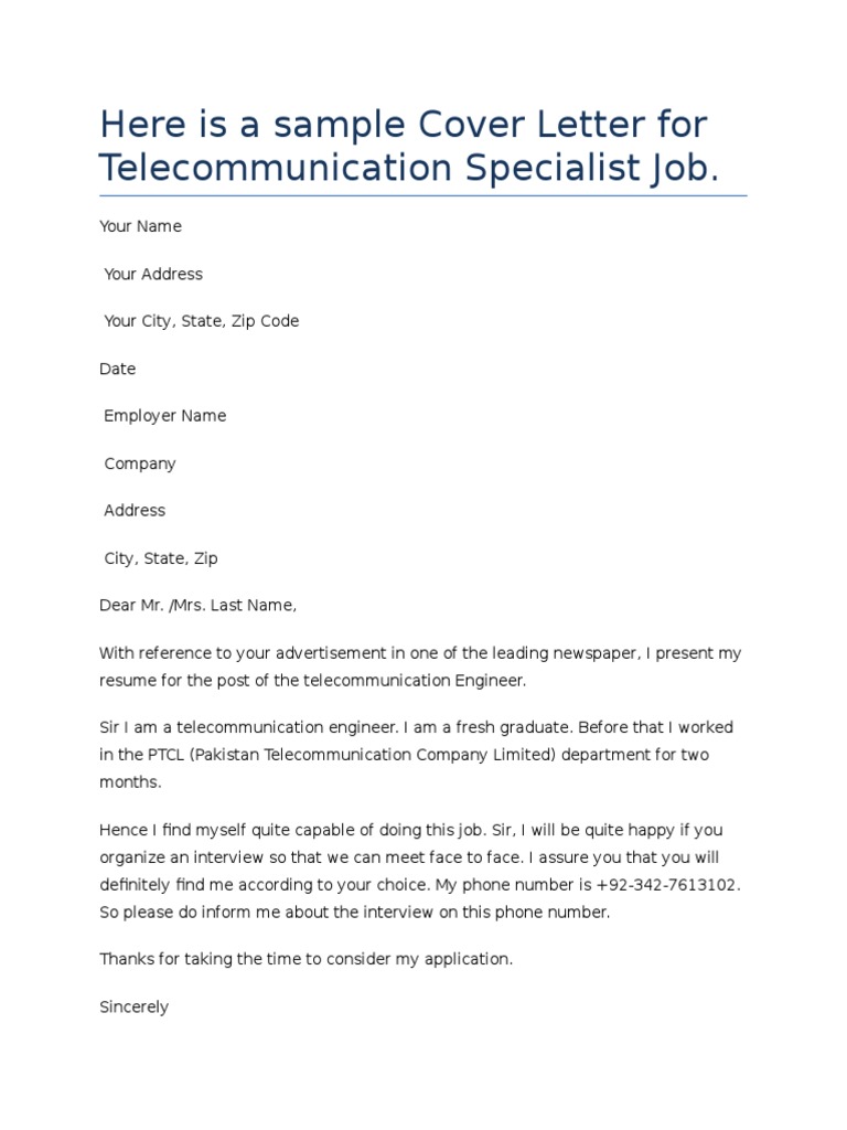 Cover Letter | PDF | Telecommunication | Computing