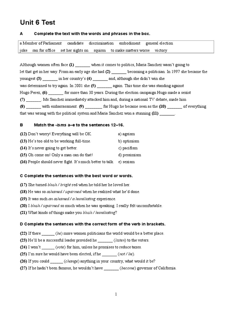 Upper-Intermediate Tests | PDF