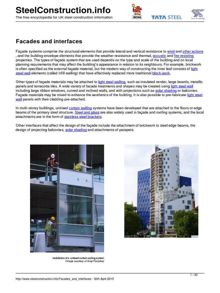 Facades and Interfaces | PDF | Wall | Framing (Construction)