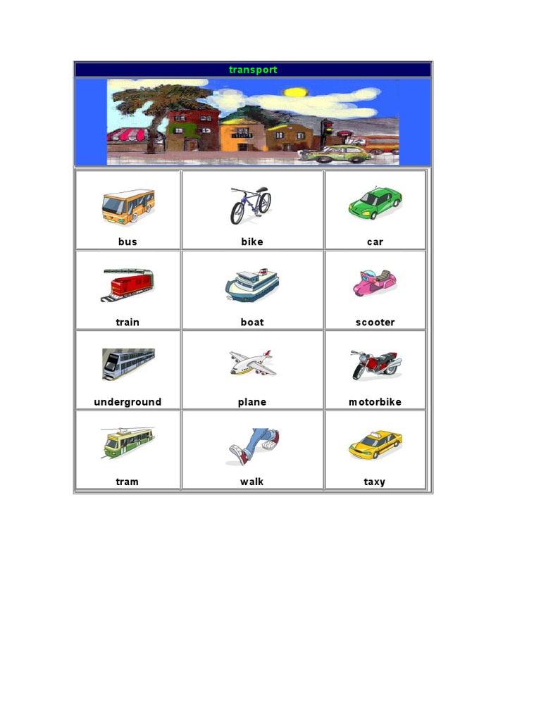 Transport Vocabulary | PDF