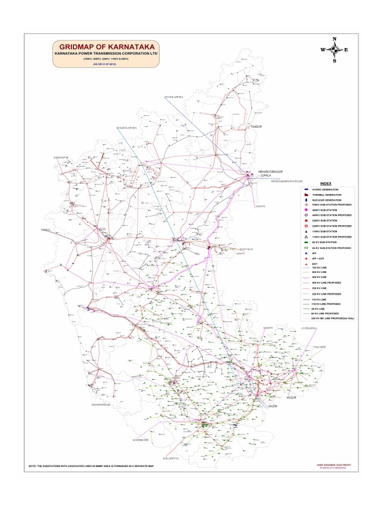 Kptcl Grid Map As On 31jul2012 Pdf