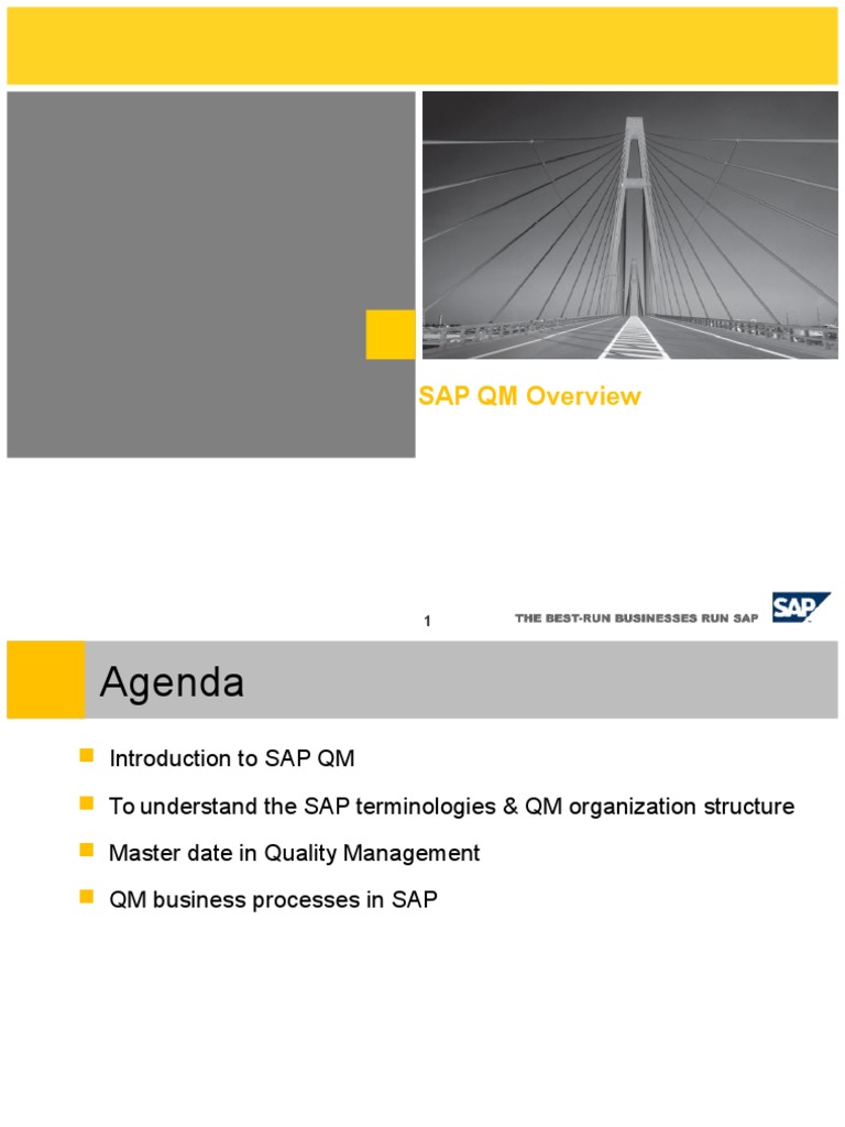 SAP QM Overview | Download Free PDF | Logistics | Business Process