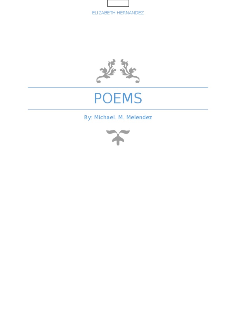 Poems: By: Michael. M. Melendez | PDF | Poetry
