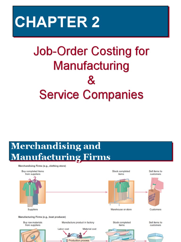 Job-Order Costing For Manufacturing & Service Companies | PDF | Cost Of ...