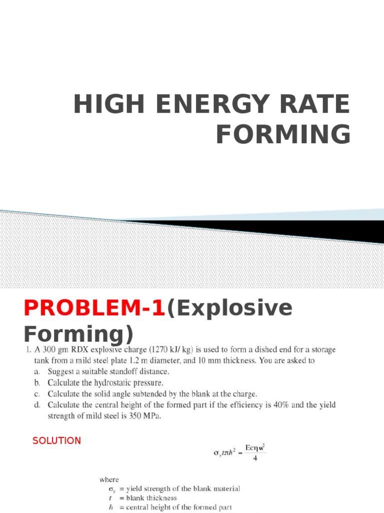 High Energy Rate Forming | PDF | Capacitor | Strength Of Materials